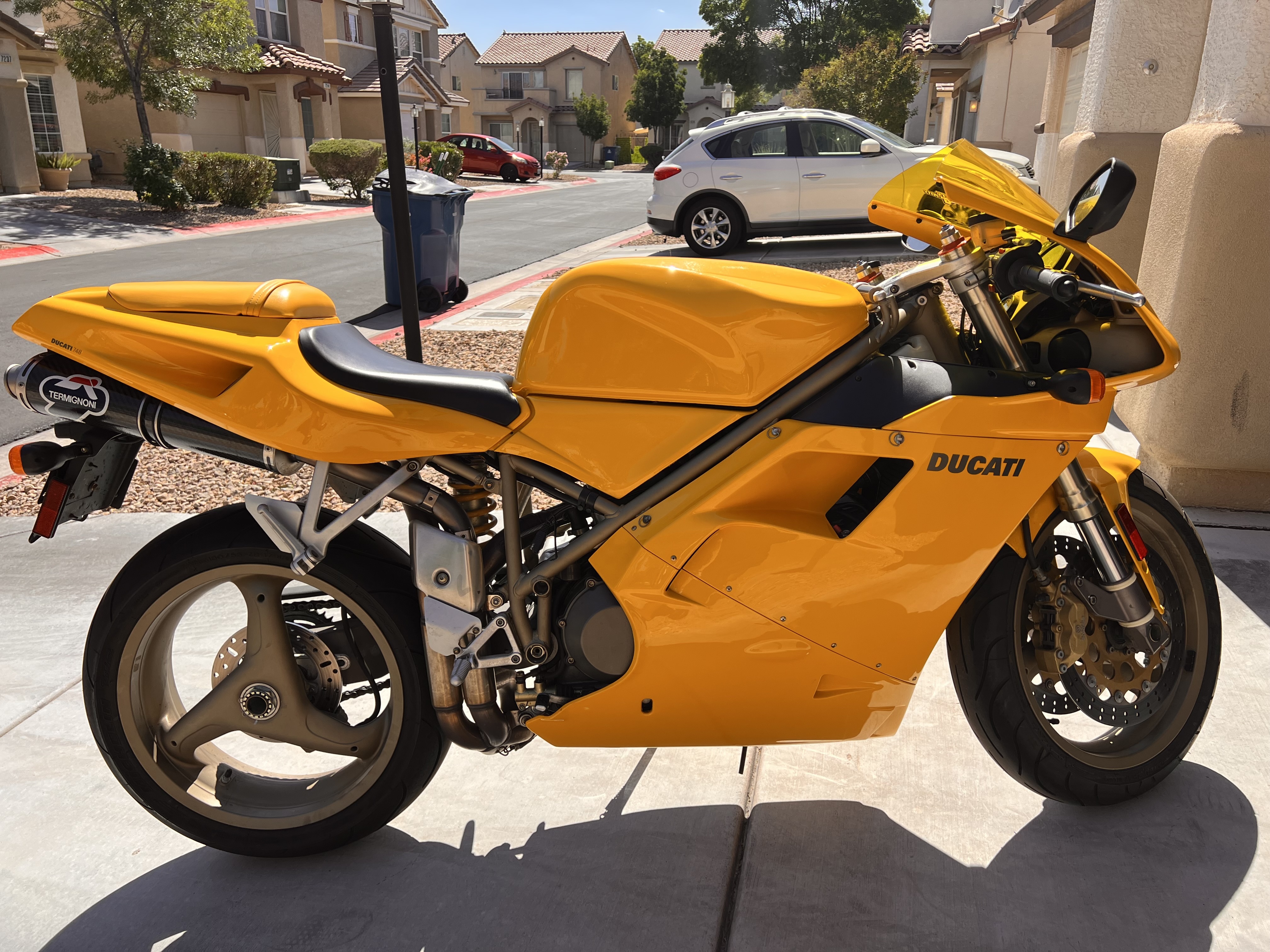 Yellow Ducati Superbike